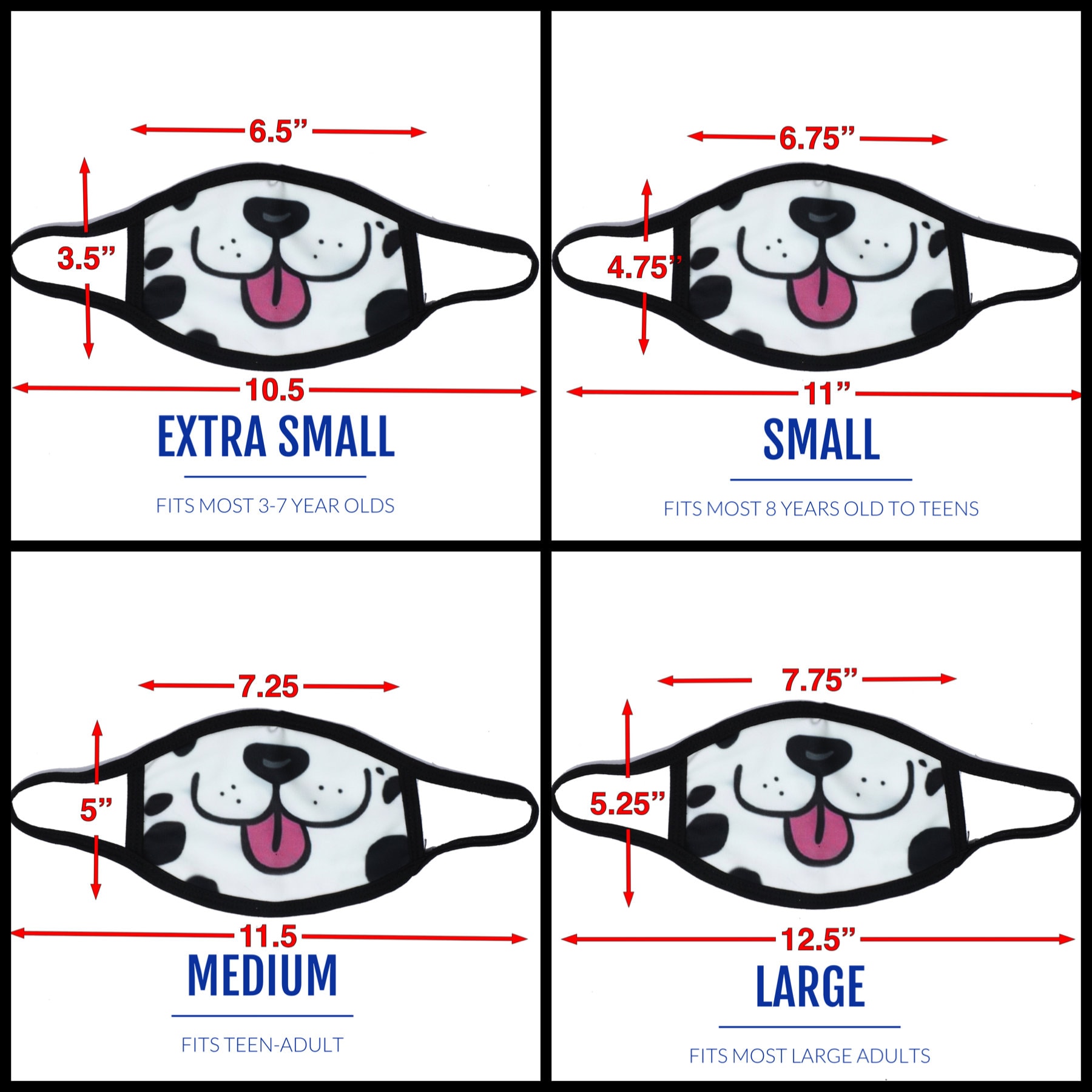 Grey Dog Face Mask Nose Mouth Ears Clothe Facemask With Nose - Etsy