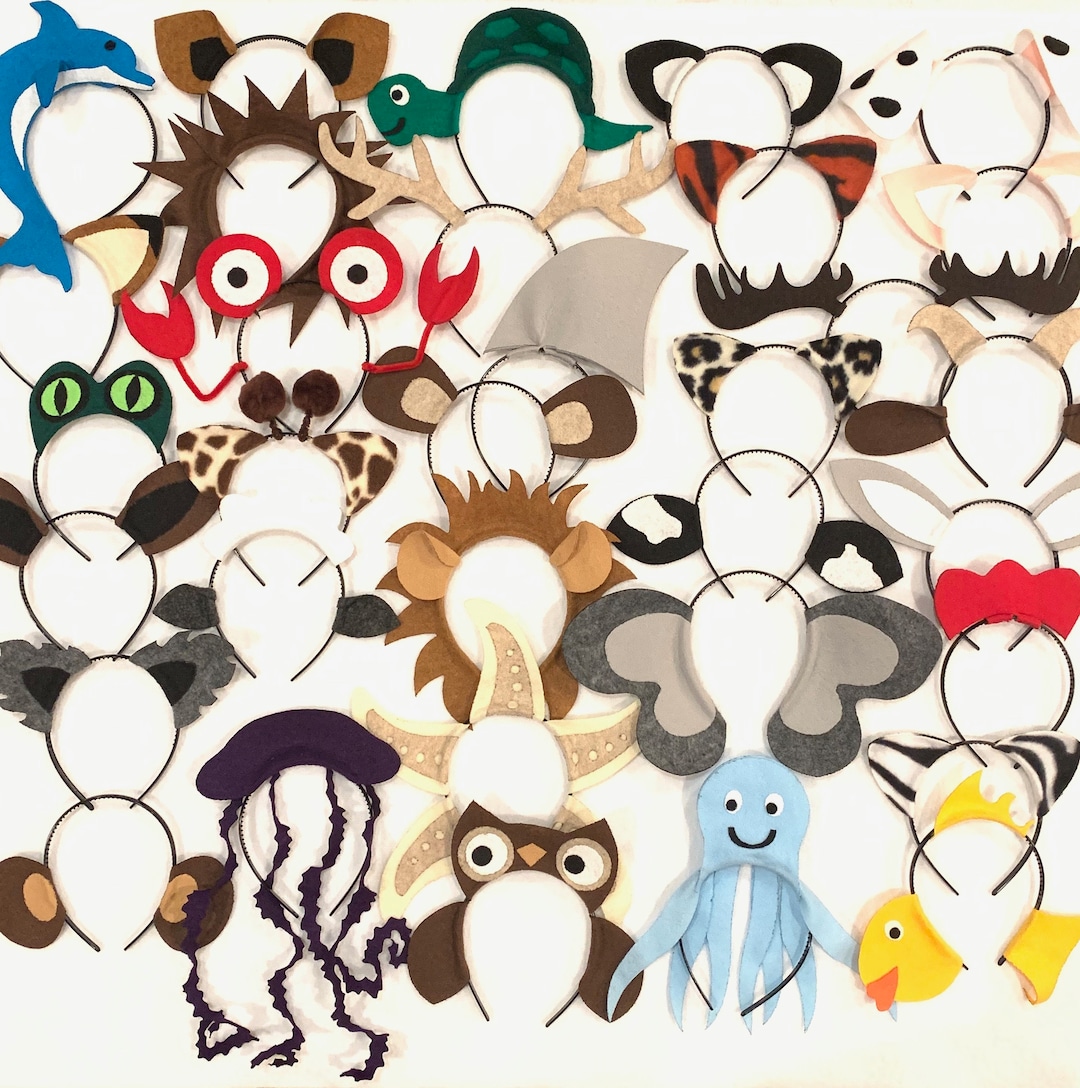Zoo Theme Animal Ear Headbands for Birthday Party Favors, Baby Shower ...