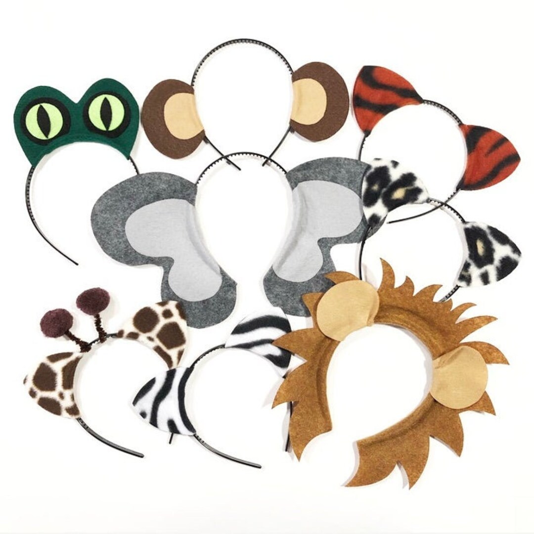 Jungle Safari Zoo Animals Theme Ears Headband Birthday Party - Etsy