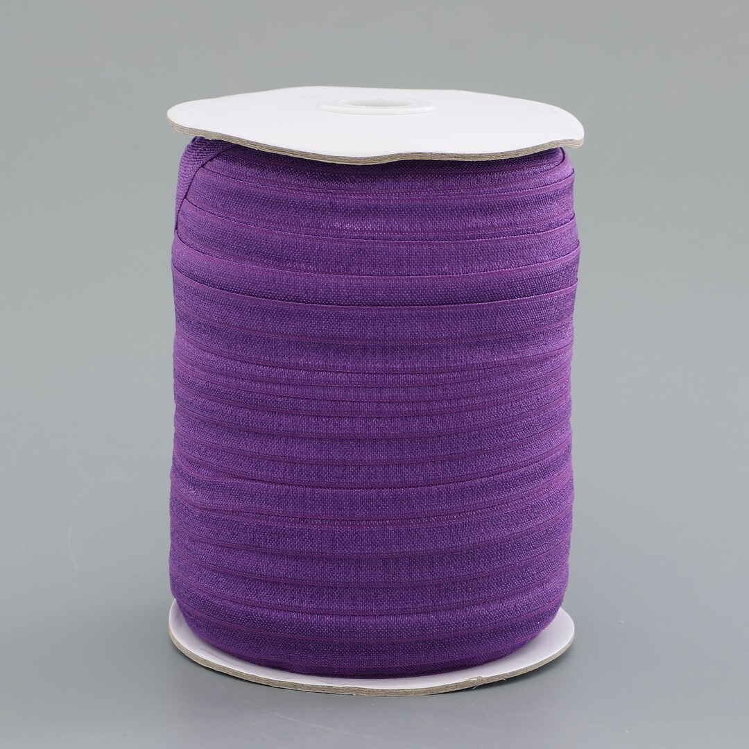 90 Yards 5/8” Dark Purple Elastic Roll for Headbands Clothing Bulk ...