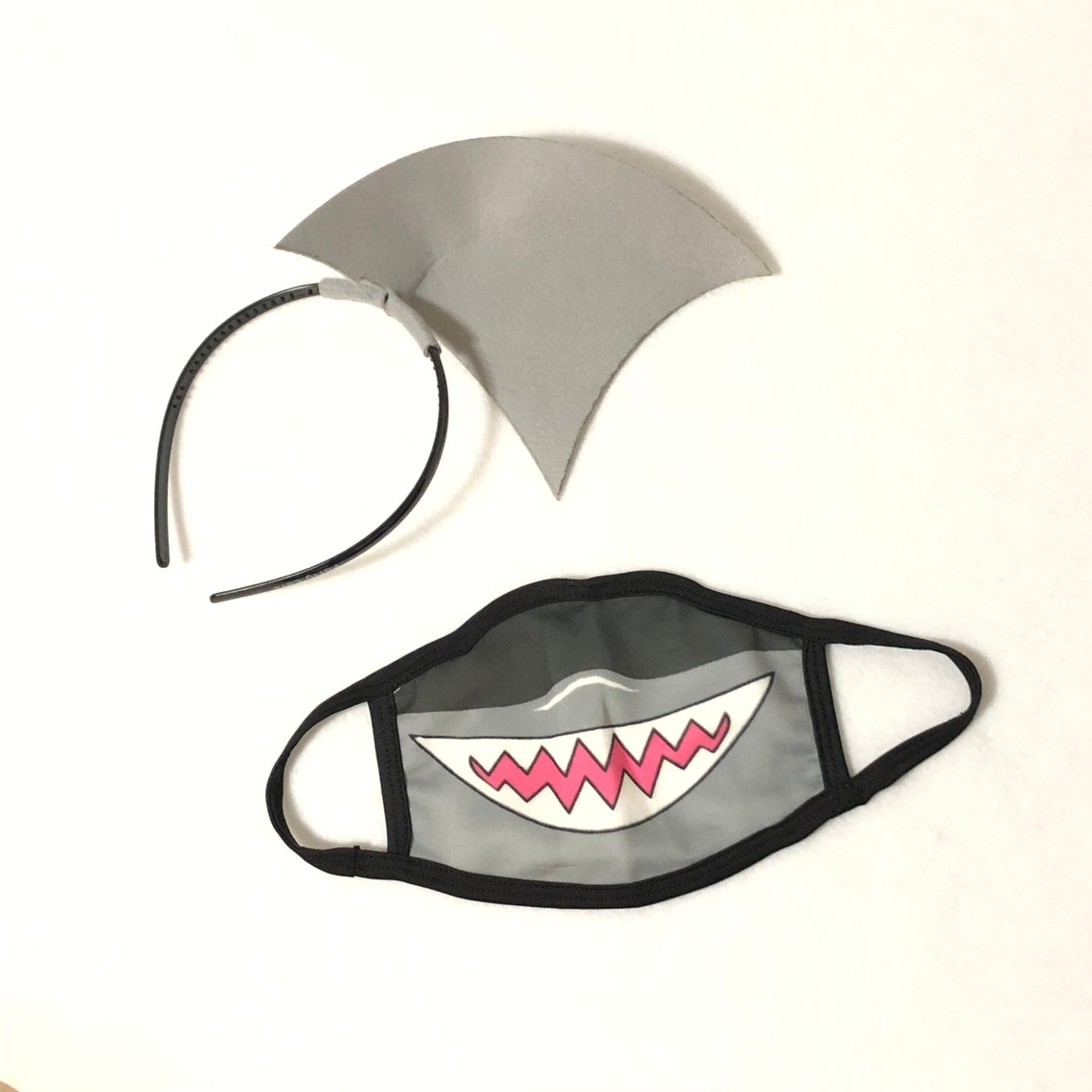 Shark Face Mask Nose and Mouth and Ears Clothe Facemask With | Etsy