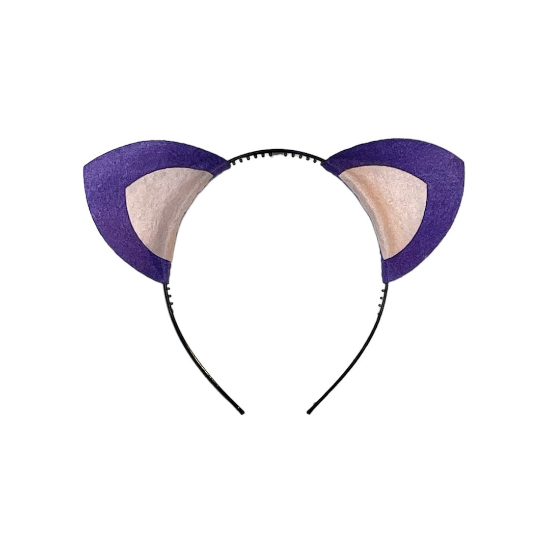 Purple / Pink Kitty Cat Ears Headband Birthday Party Halloween Favors ...