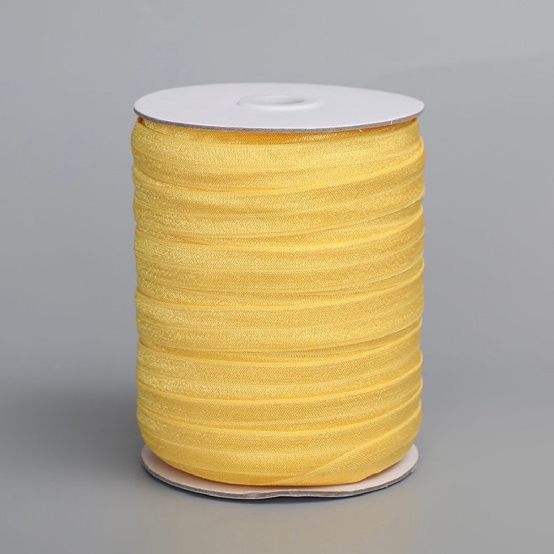 90 Yards 5/8” Yellow Elastic Roll for Headbands Clothing Bulk Spool ...