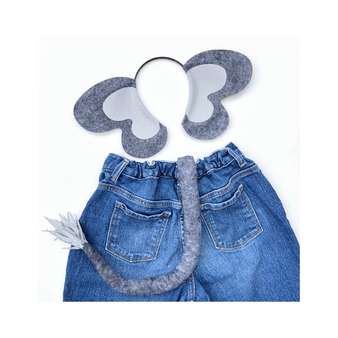 Elephant Ears and Tail Set Jungle Safari Zoo Animal Headband Birthday ...