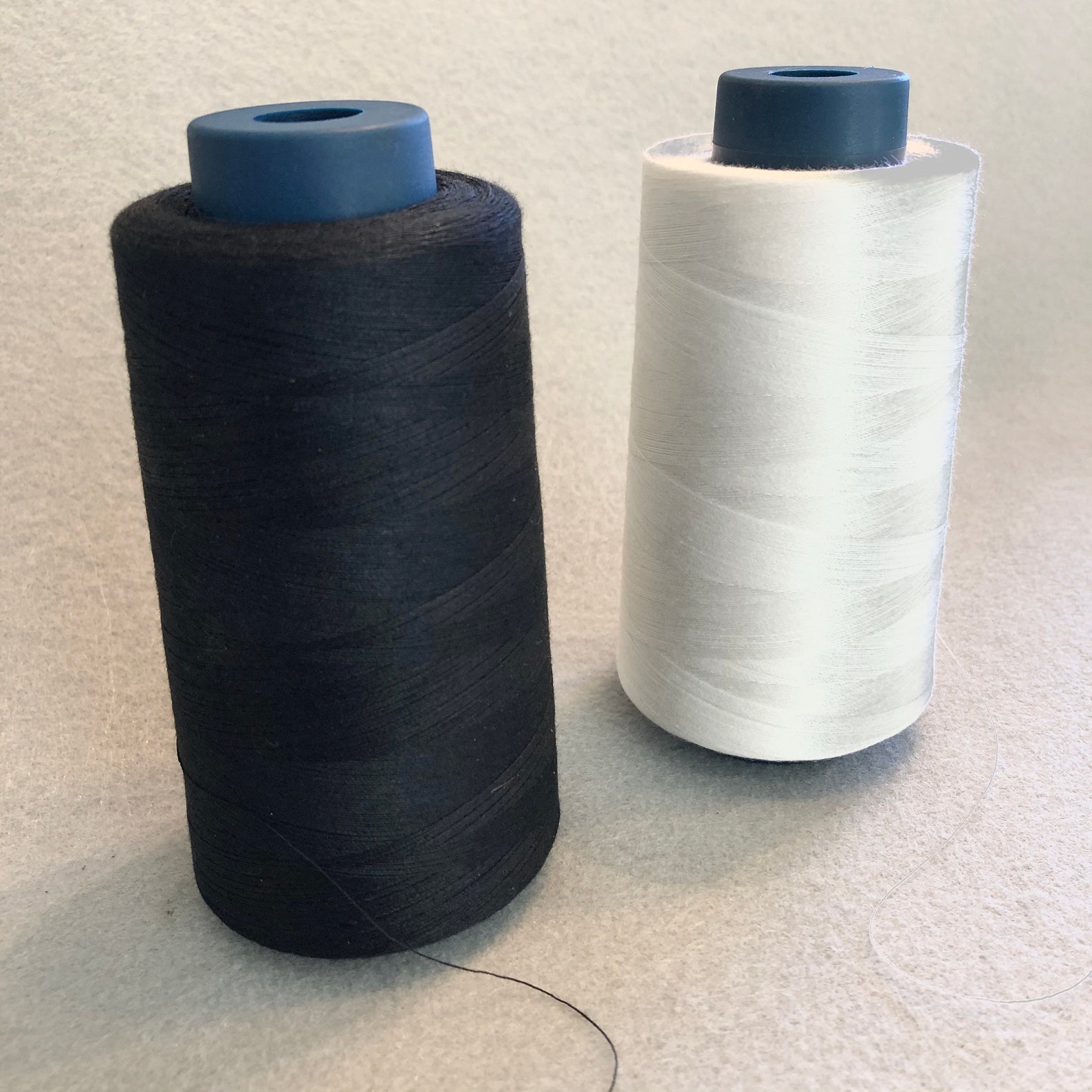 2600 Yards Spools Cone Shaped of White or Black Polyester High - Etsy