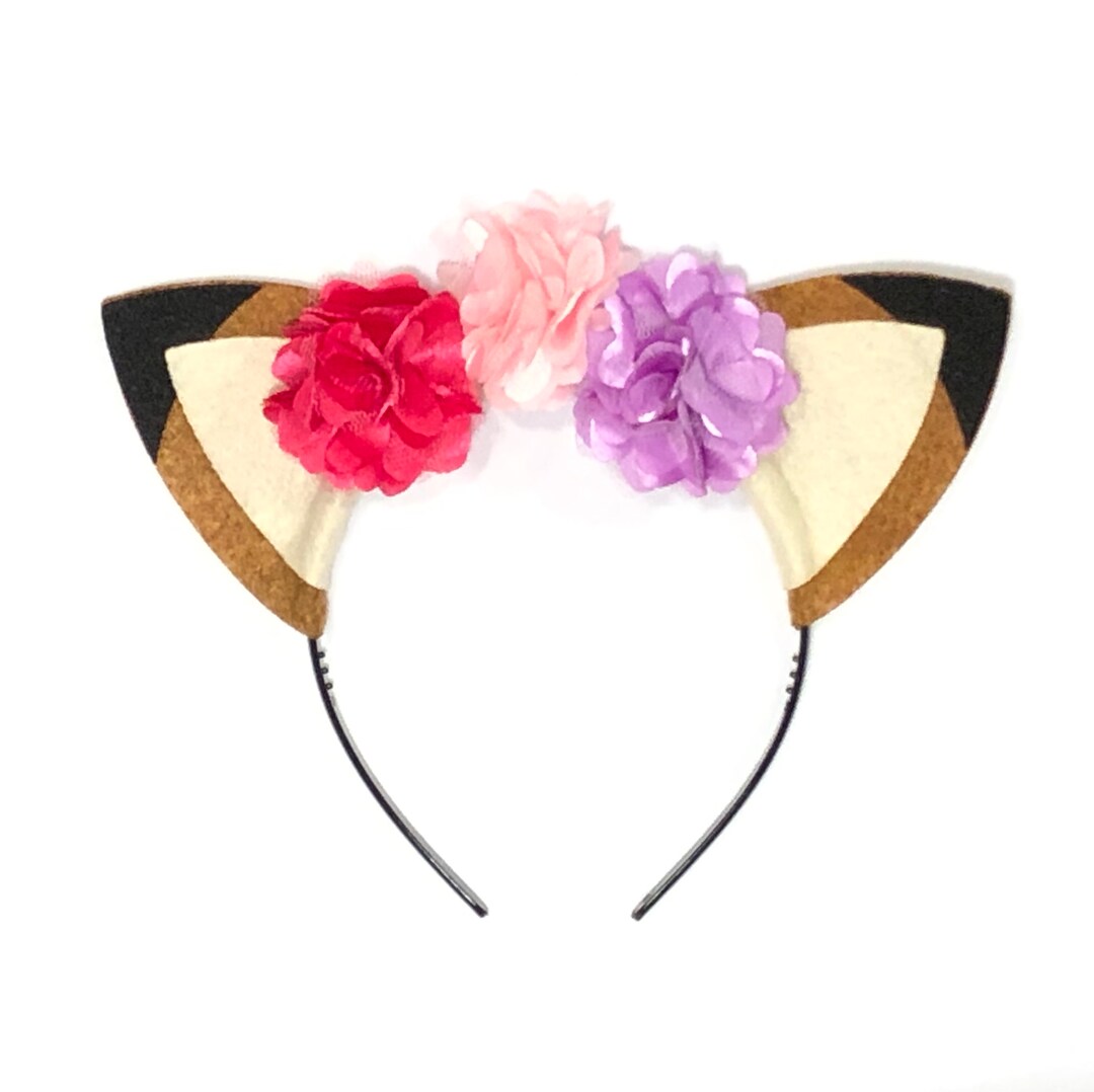 Fox With Flowers Headband Woodland Ears Birthday Party Favors Photo ...