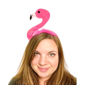 Pink Flamingo Headband Birthday Party Favors Supplies Halloween Costume ...