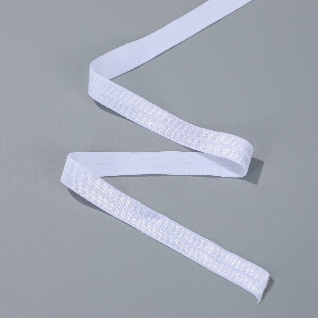 1/2” Pure White Elastic Roll Spool for Headbands Bulk Wholesale Fold ...