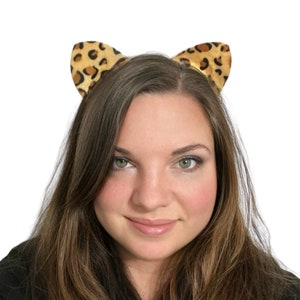 Leopard Cheetah Bobcat Cougar Headband Jungle Animal Ears Birthday ...