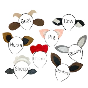 Farm Birthday Party Favors Barnyard Animal Ear Headbands for Baby ...