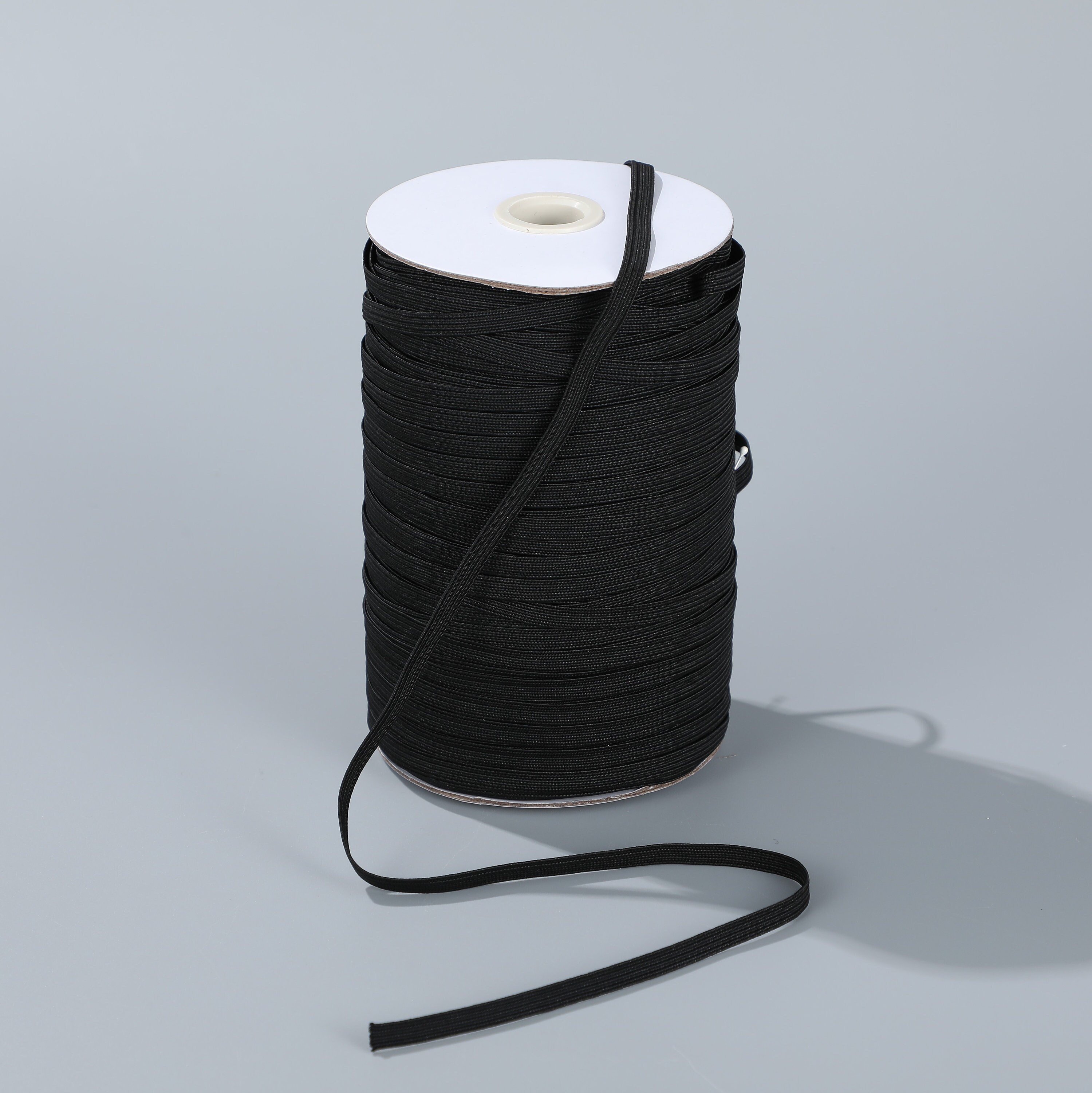 Wholesale Spools of 1/4 6mm Black Braided Elastic Roll for | Etsy