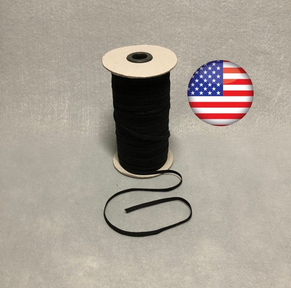 4-5 Mm Black Braided Elastic Roll Spool for Headbands Bulk - Etsy
