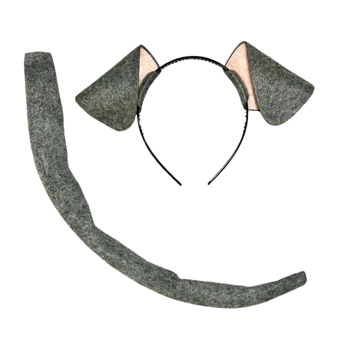 Pug Terrier Chihuahua Bulldog Puppy Dog Ears and Tail Set Birthday Grey ...