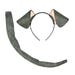 Pug Terrier Chihuahua Bulldog Puppy Dog Ears and Tail Set Birthday Grey ...
