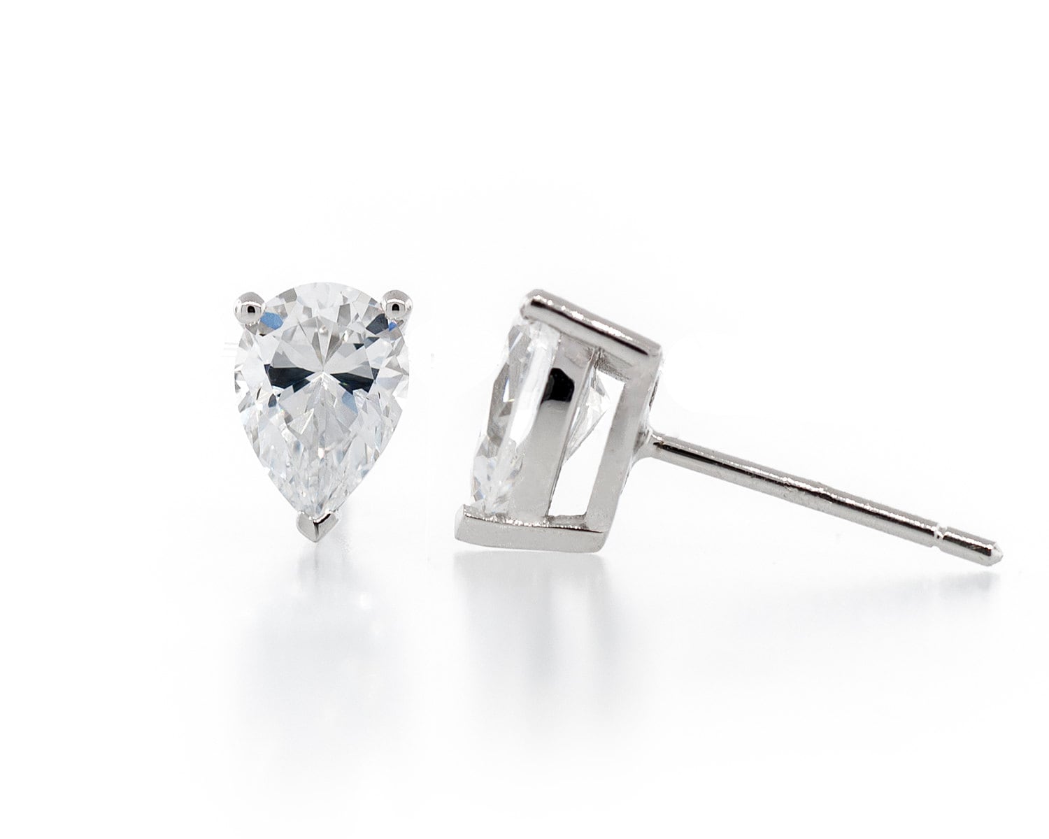 Pear Shape Fancy Diamond Cut Crystal White 7x5 10x8mm CZ 925 - Etsy