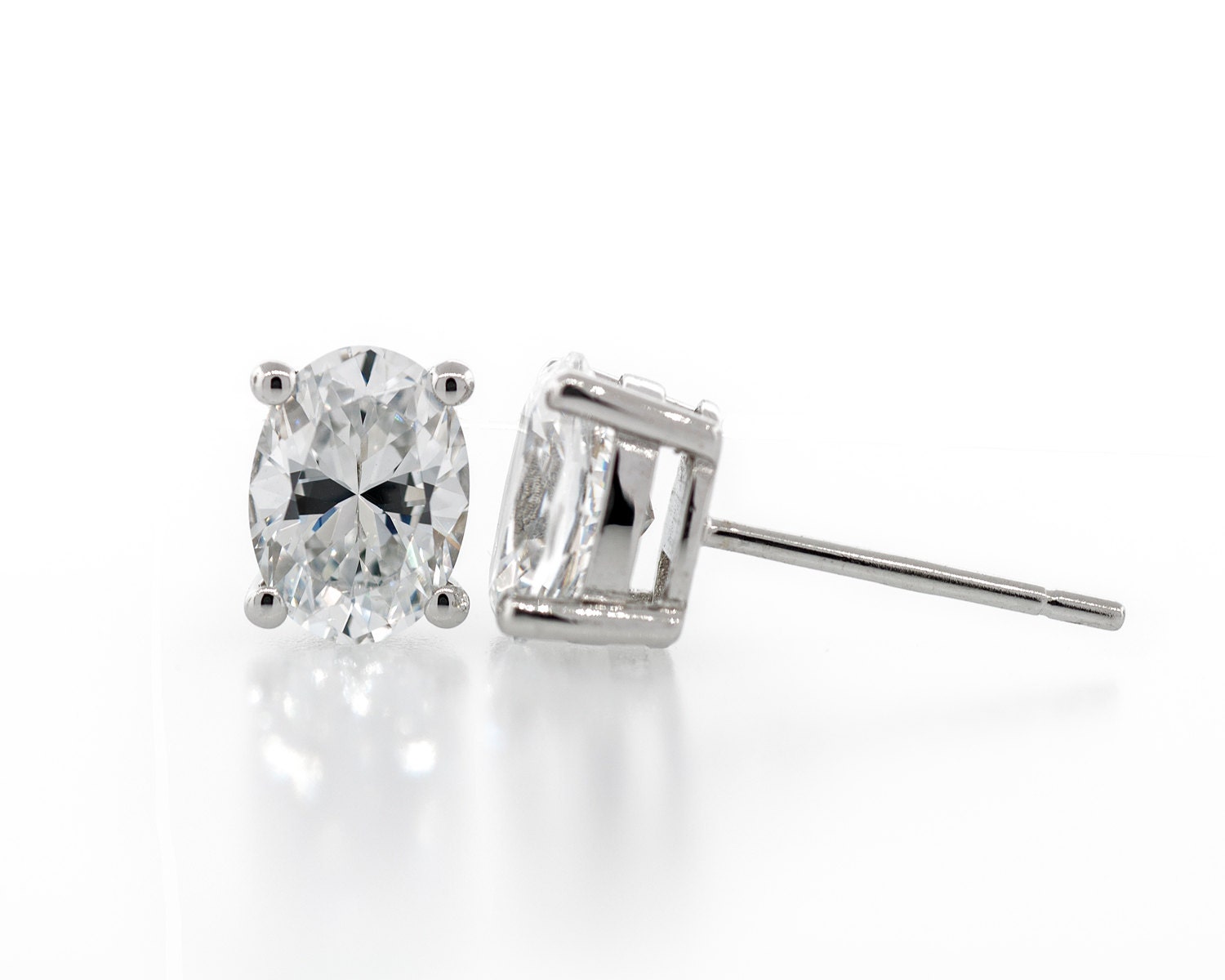 Oval Shape Fancy Diamond Cut Crystal White 7x5 10x8mm CZ 925 - Etsy