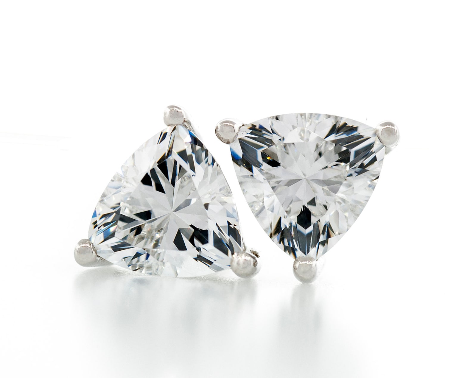 Triangle Shape Trillion Diamond Cut Crystal White 5.5x5.5 - Etsy