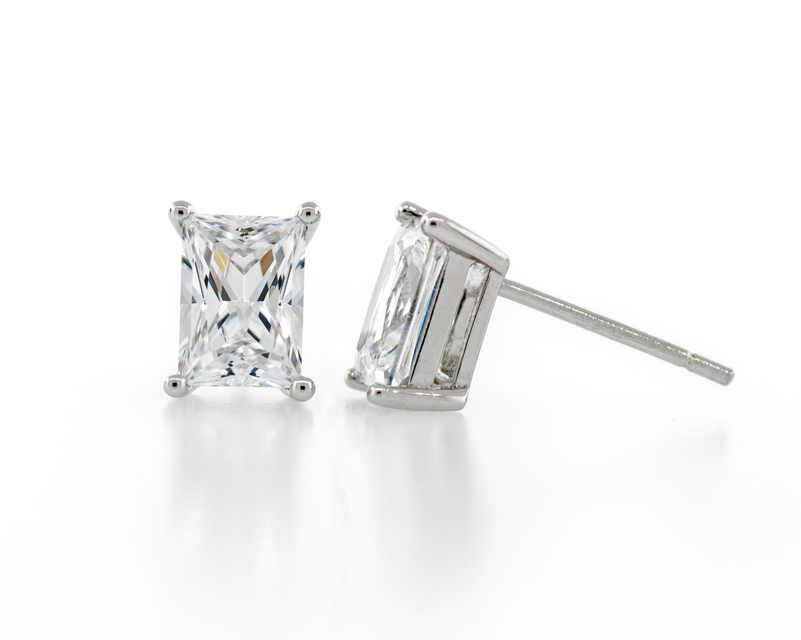 Rectangle Shape Princess Baguette Diamond Cut Crystal White - Etsy