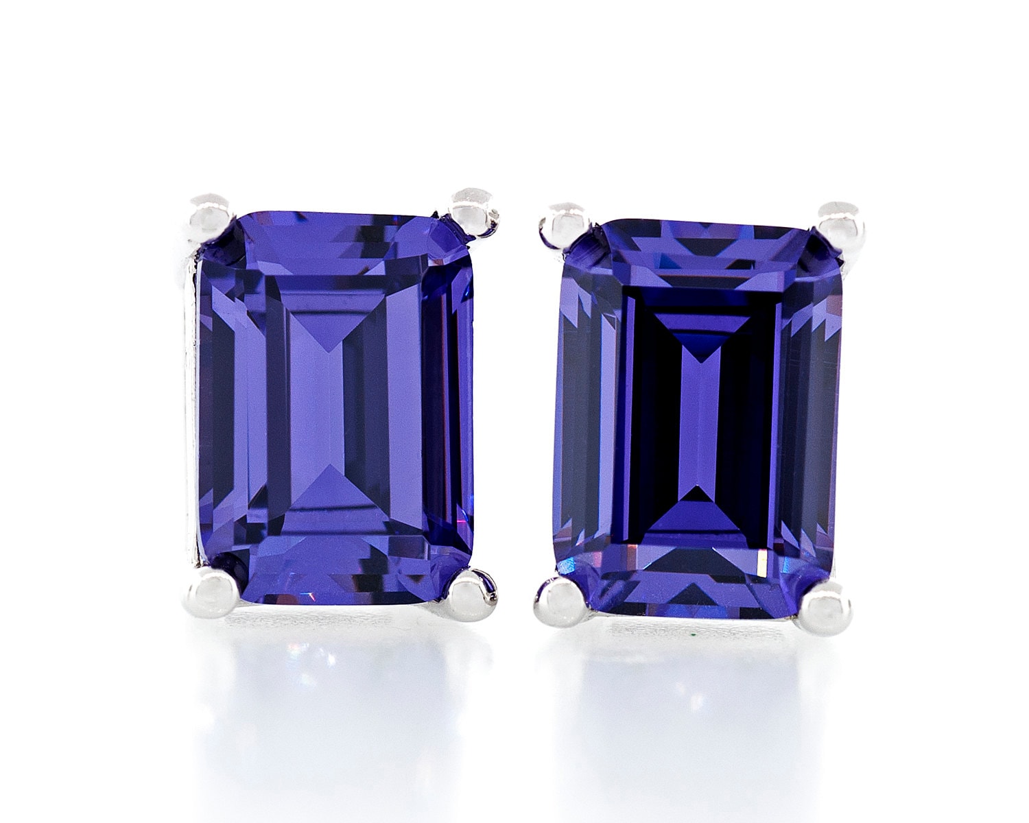 Octagon Shape Diamond Cut Amethyst Color 6x4 8x6mm CZ 925 - Etsy