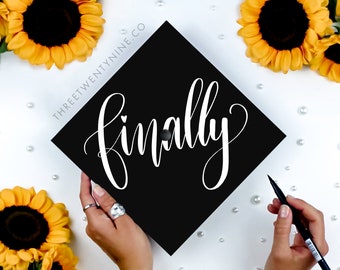 Graduation cap decal | Etsy