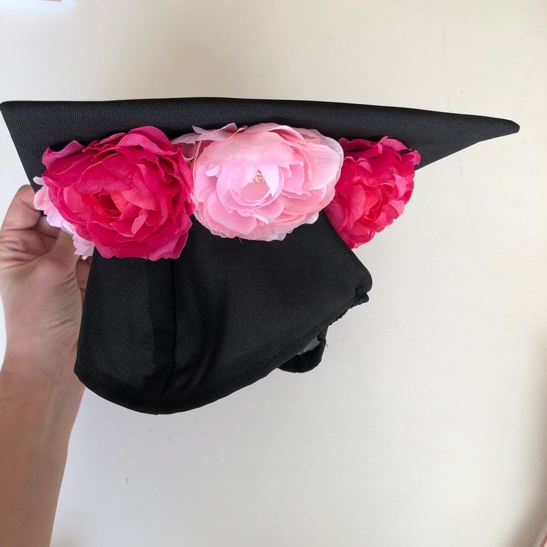 Flower Crown Graduation Cap Pink Peonies - Etsy
