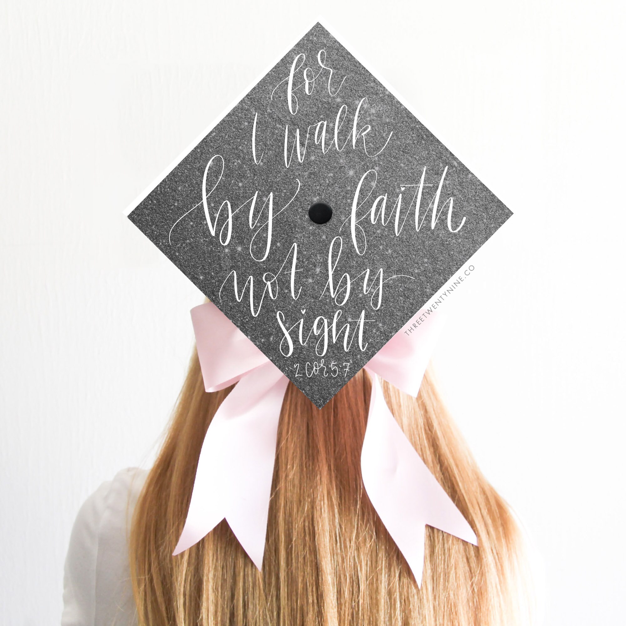 Graduation Cap Decal DOWNLOAD ONLY Silver Glitter | Etsy