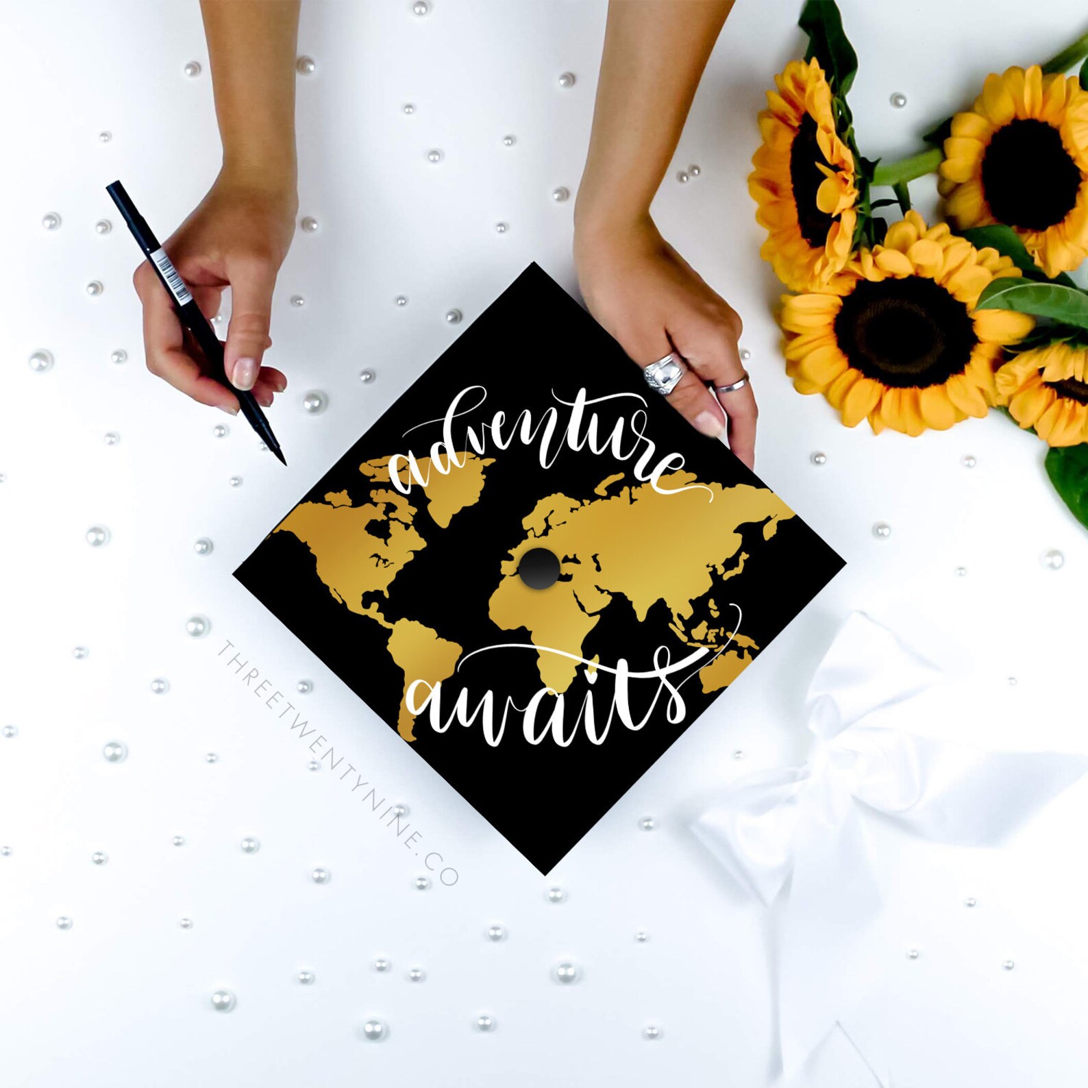 Graduation Cap Grad Cap Grad Cap Decal Handwritten - Etsy