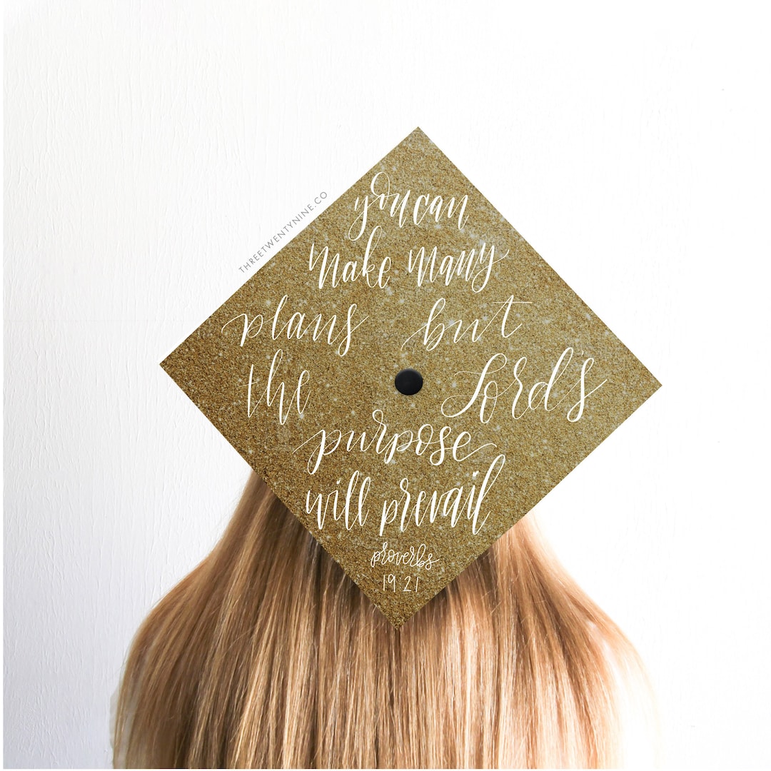 Bible Verse Grad Cap | Custom Grad Cap | Graduation Cap Print | You Can ...