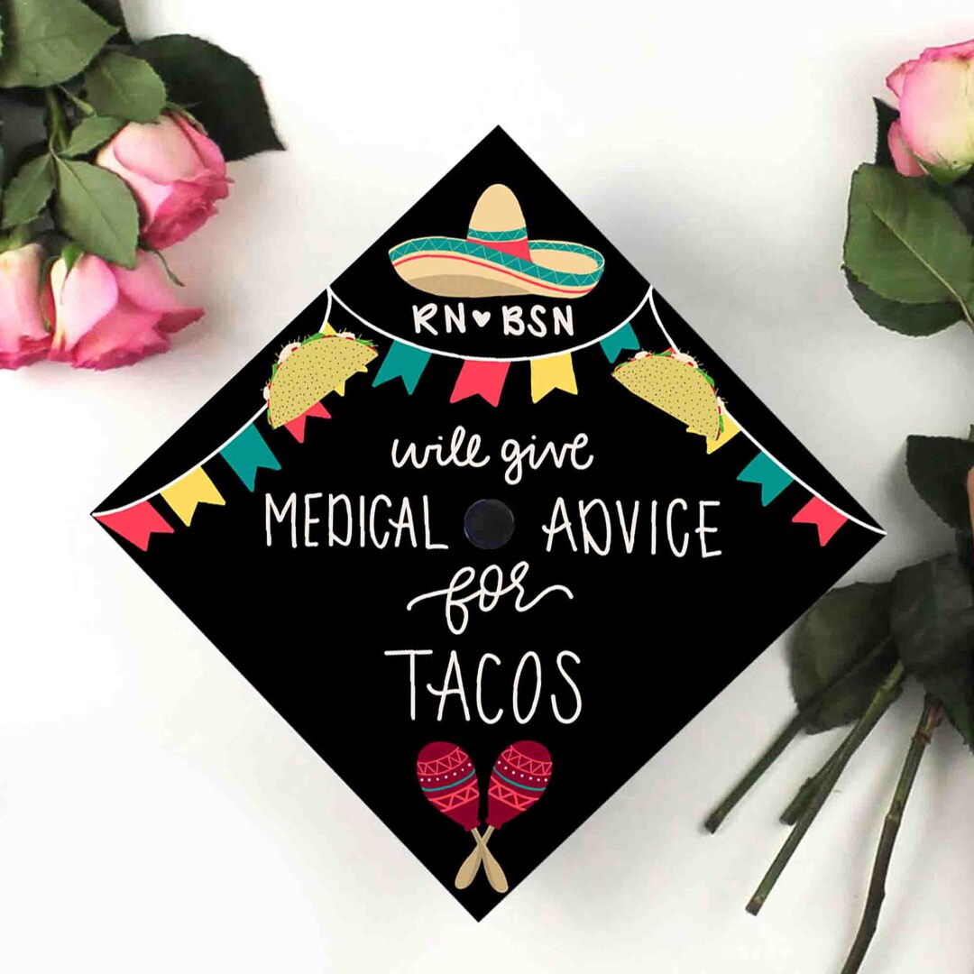 Nurse Grad Cap | Custom Grad Cap Top | BSN | Rn | Nursing | Nurse ...