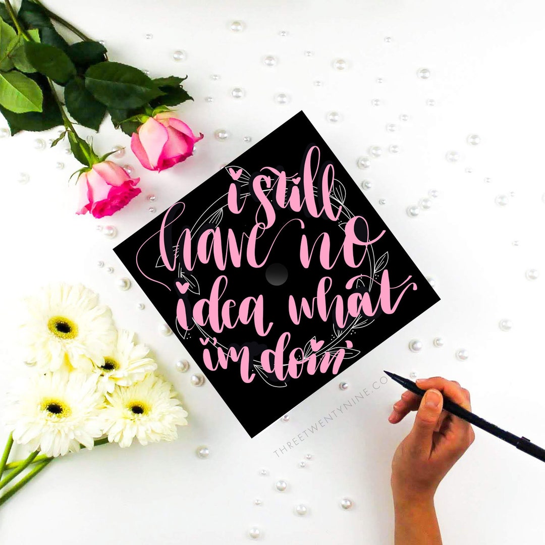 Graduation Cap | Grad Cap | Grad Cap Decal | Handwritten | Cute ...