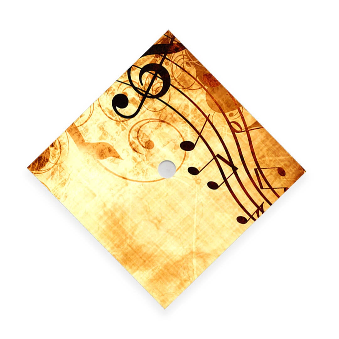Music Notes Graduation Cap Decal | Double Sided Cardstock - Etsy