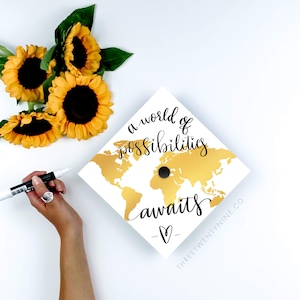 Graduation Cap | Grad Cap | Grad Cap Decal | Handwritten | Cute ...