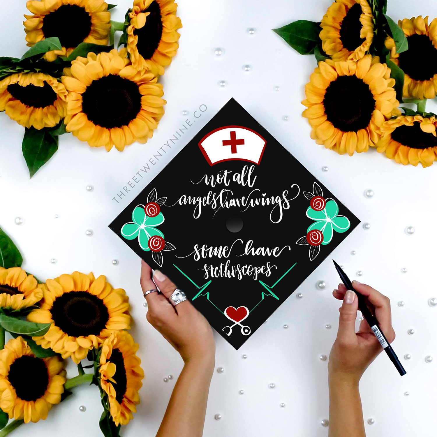 Graduation Cap | Grad Cap | Grad Cap Decal | Handwritten | Cute ...