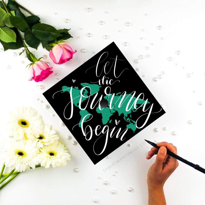 Graduation Cap Grad Cap Grad Cap Decal Handwritten - Etsy