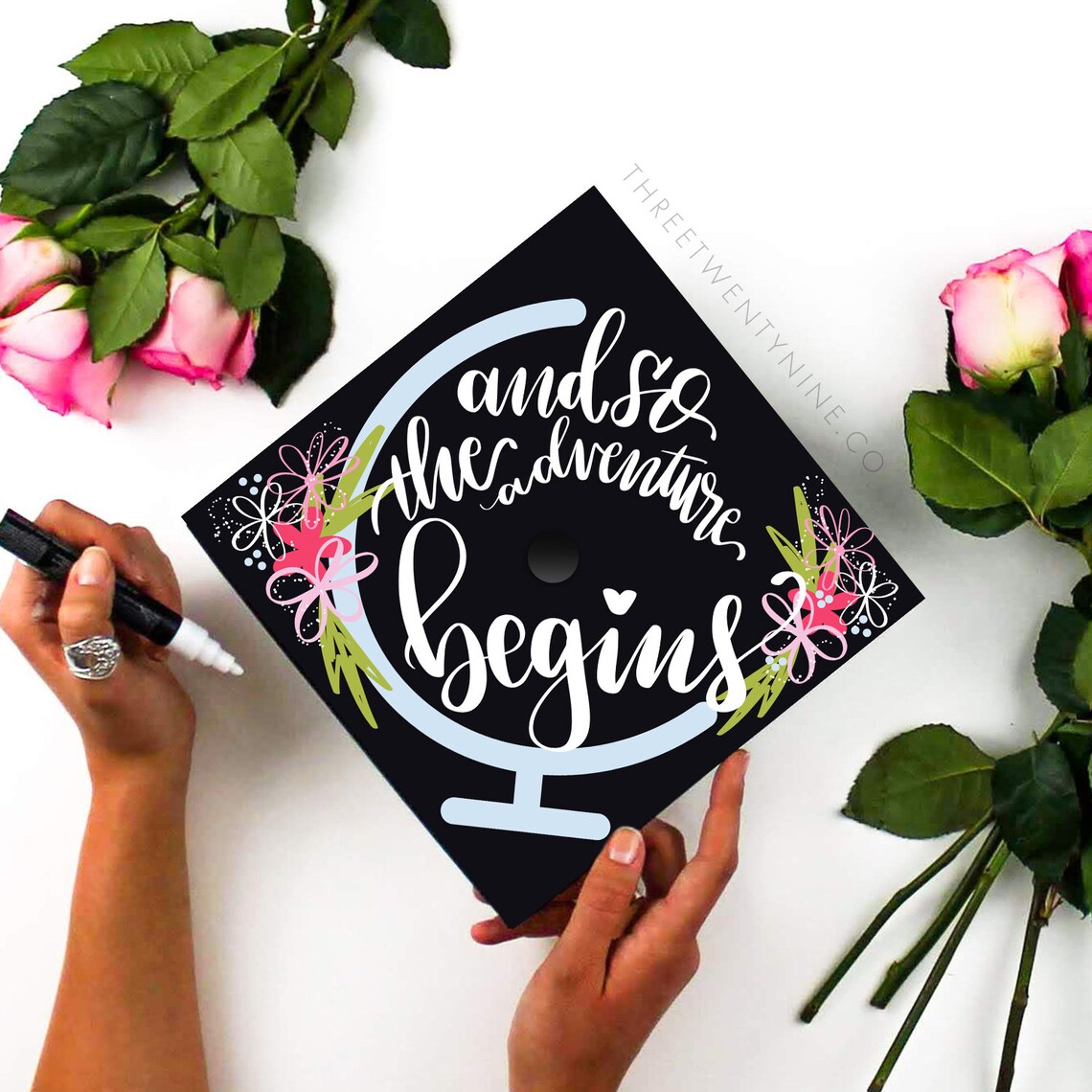 Graduation Cap Grad Cap Grad Cap Decal Handwritten - Etsy