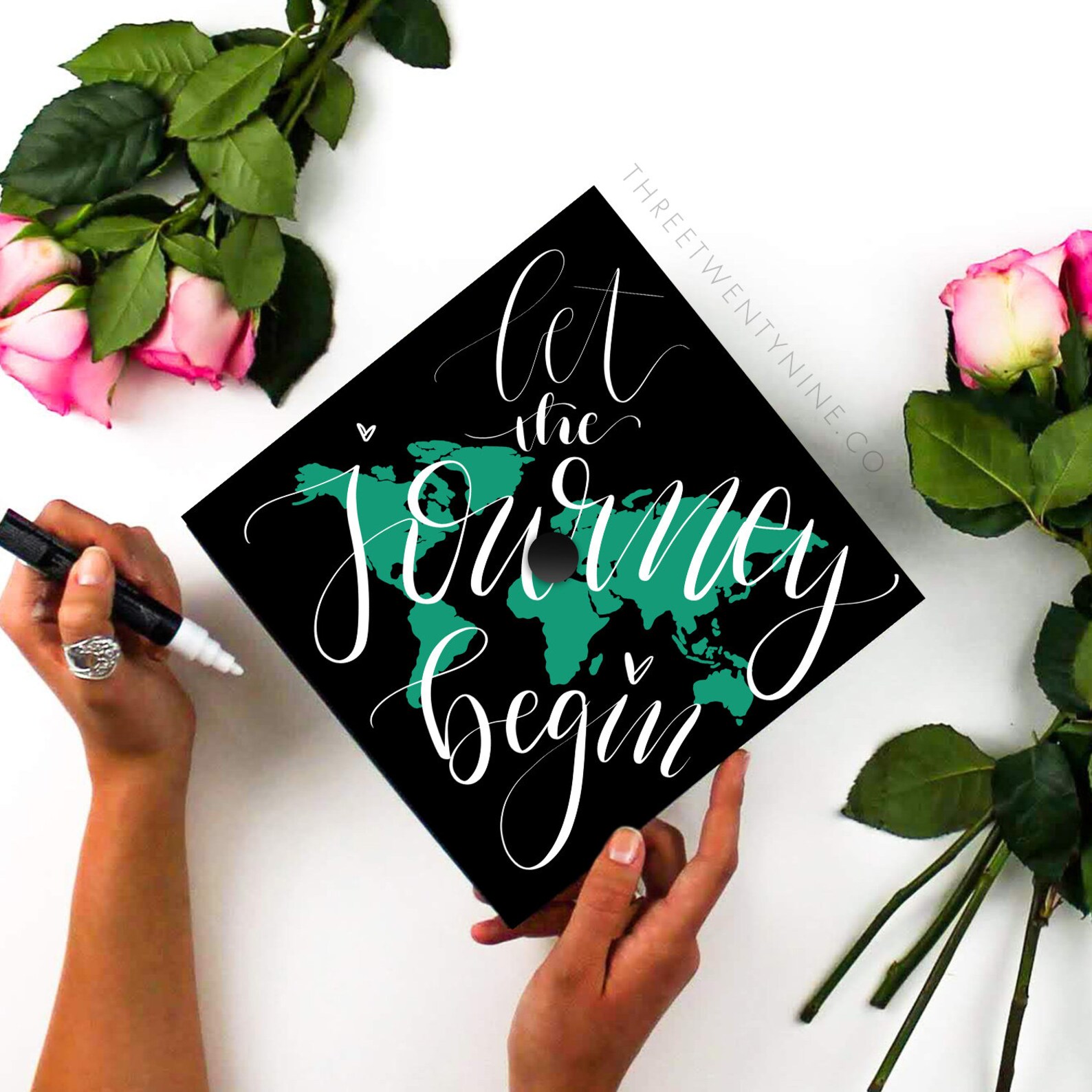 Graduation Cap Grad Cap Grad Cap Decal Handwritten - Etsy