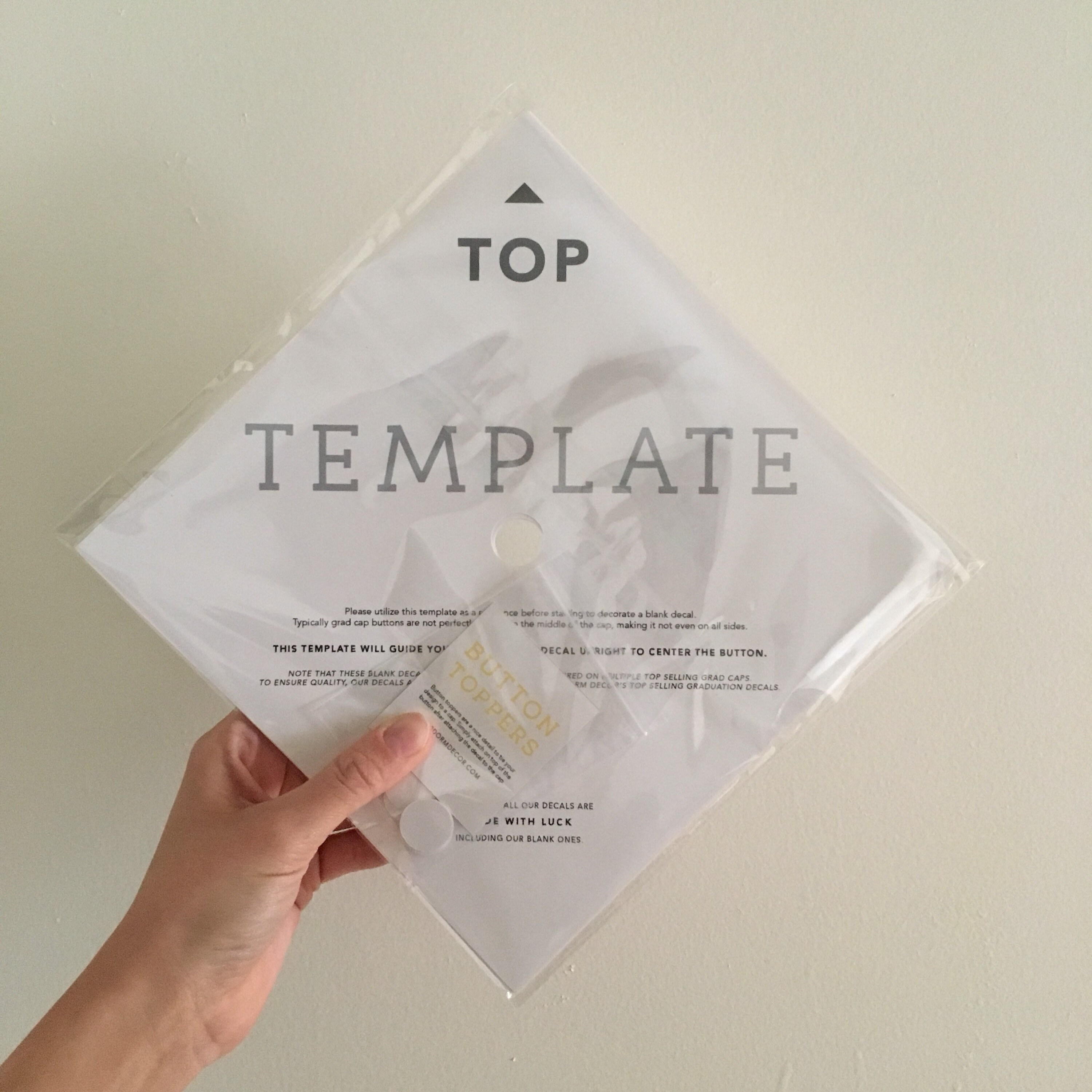 White Grad Cap Decals | DIY Graduation Cap Template - Etsy