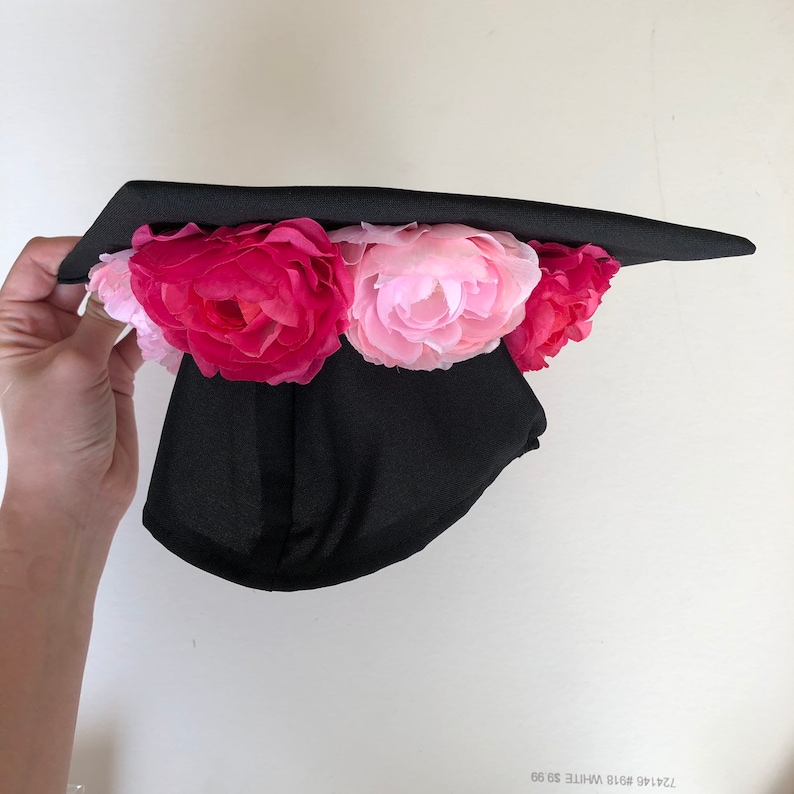 Flower Crown Graduation Cap Pink Peonies - Etsy