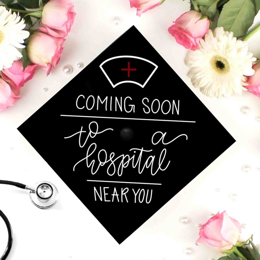 Nurse Graduation Cap | Grad Cap Topper | BSN | Rn | Nursing | Nurse ...