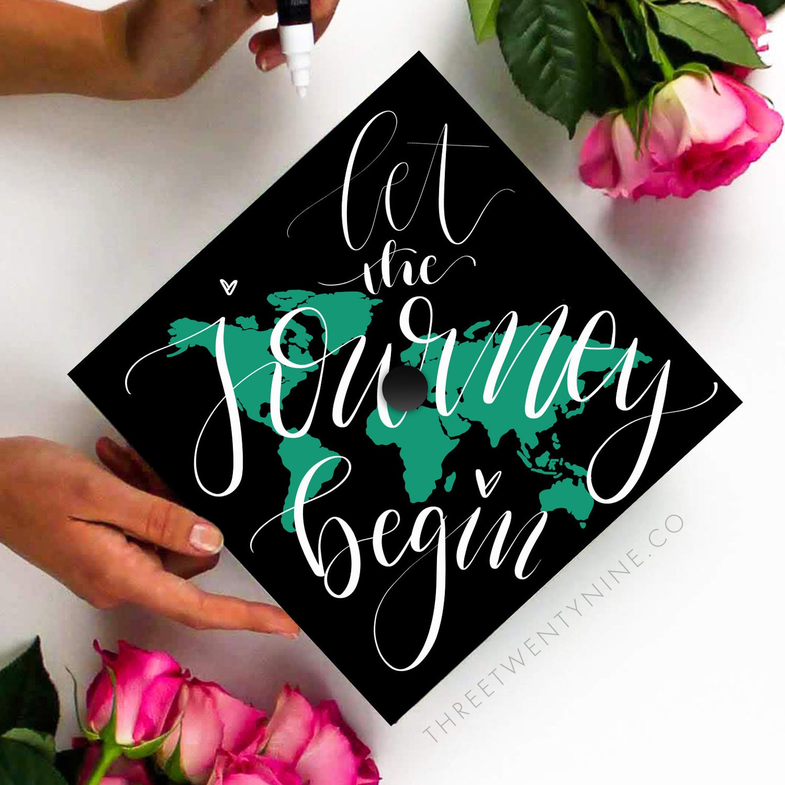 Graduation Cap Grad Cap Grad Cap Decal Handwritten - Etsy