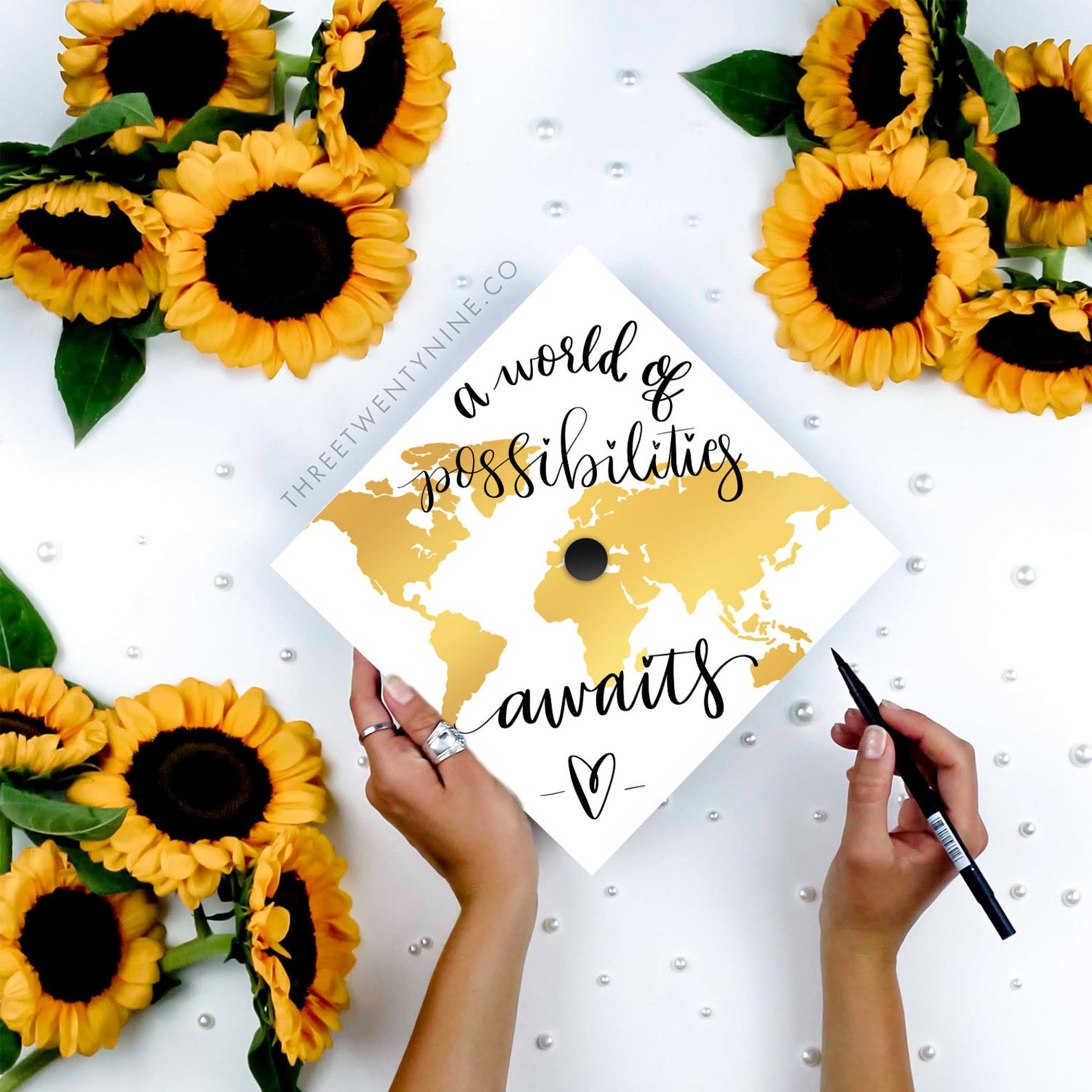 Graduation Cap Grad Cap Grad Cap Decal Handwritten - Etsy