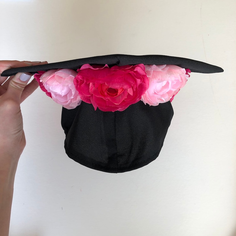 Flower Crown Graduation Cap Pink Peonies - Etsy