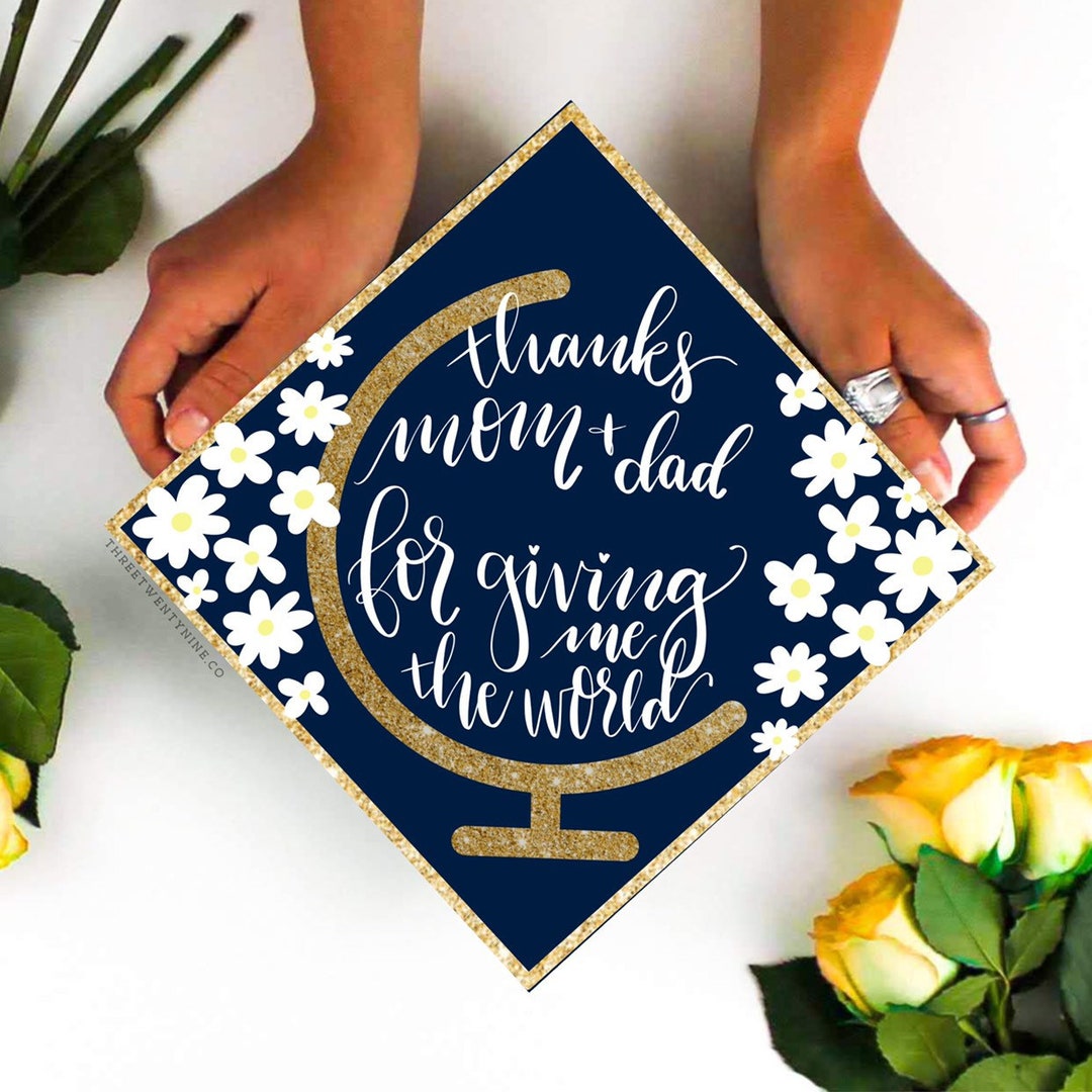 Graduation Cap Grad Cap Grad Cap Decal Handwritten Cute Custom ...