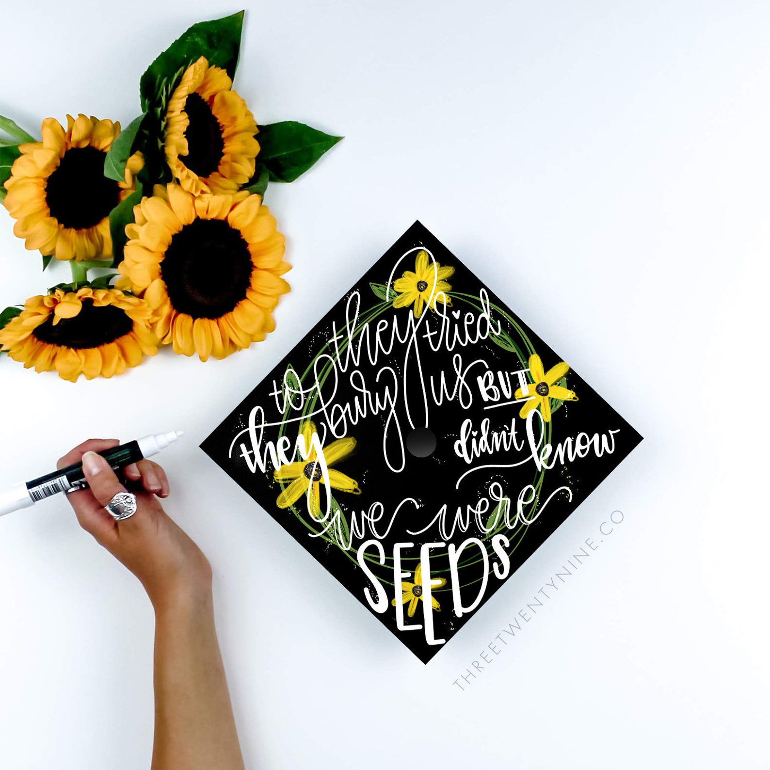 Graduation Cap Grad Cap Grad Cap Decal Handwritten - Etsy