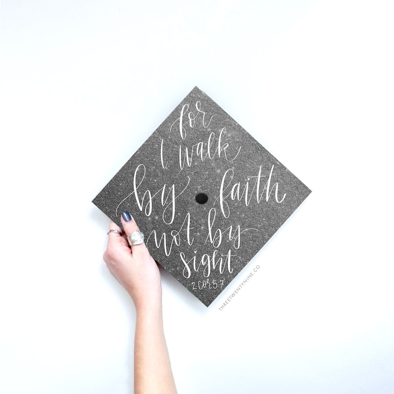 Graduation Cap Decal DOWNLOAD ONLY Silver Glitter | Etsy