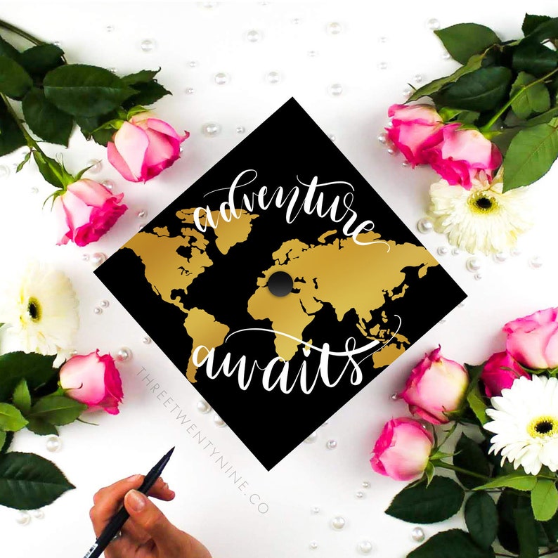 Graduation Cap | Grad Cap | Grad Cap Decal | Handwritten | Cute ...