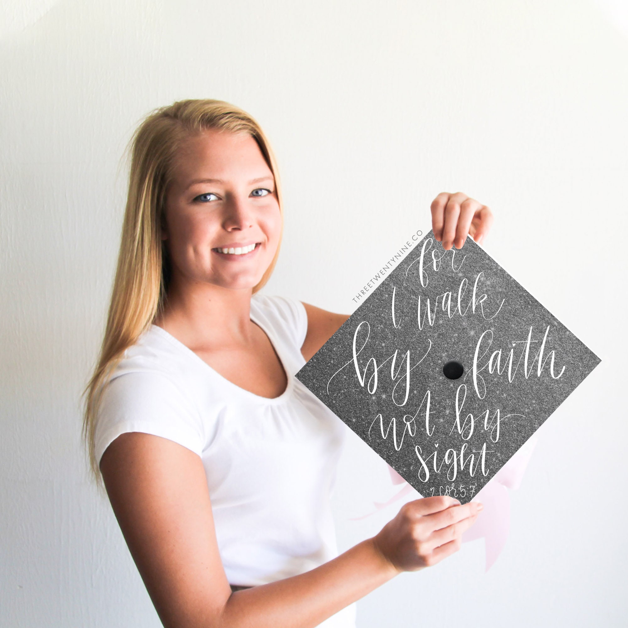 Graduation Cap Decal DOWNLOAD ONLY Silver Glitter | Etsy