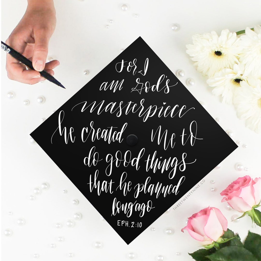 Bible Verse Grad Cap Decoration | Custom Graduation Cap Topper | for I ...
