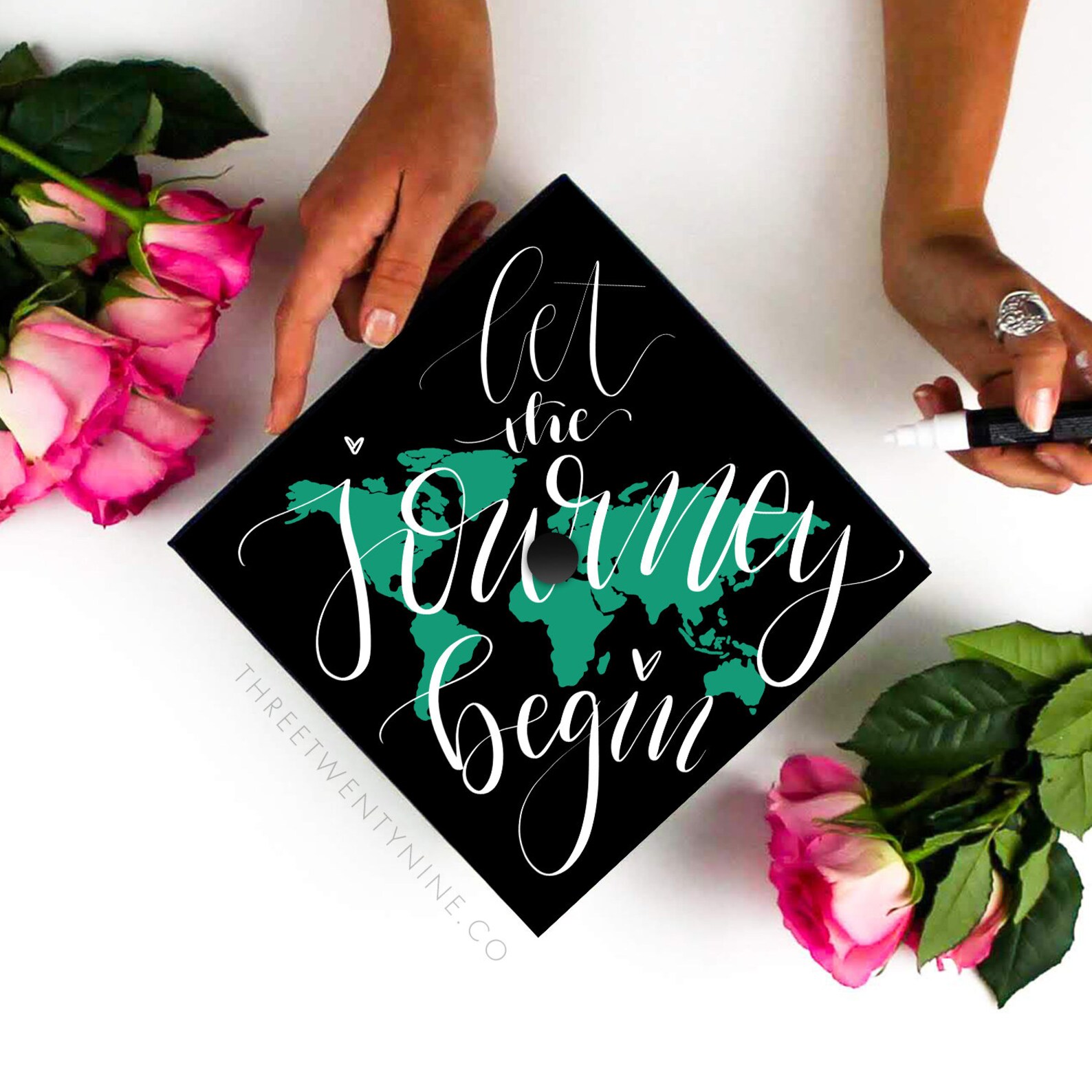 Graduation Cap Grad Cap Grad Cap Decal Handwritten - Etsy