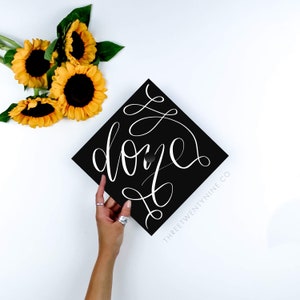 Graduation Cap Topper | DOWNLOAD ONLY | Done | Graduation Cap - Etsy